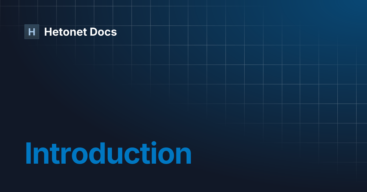Introduction | Hetonet Docs